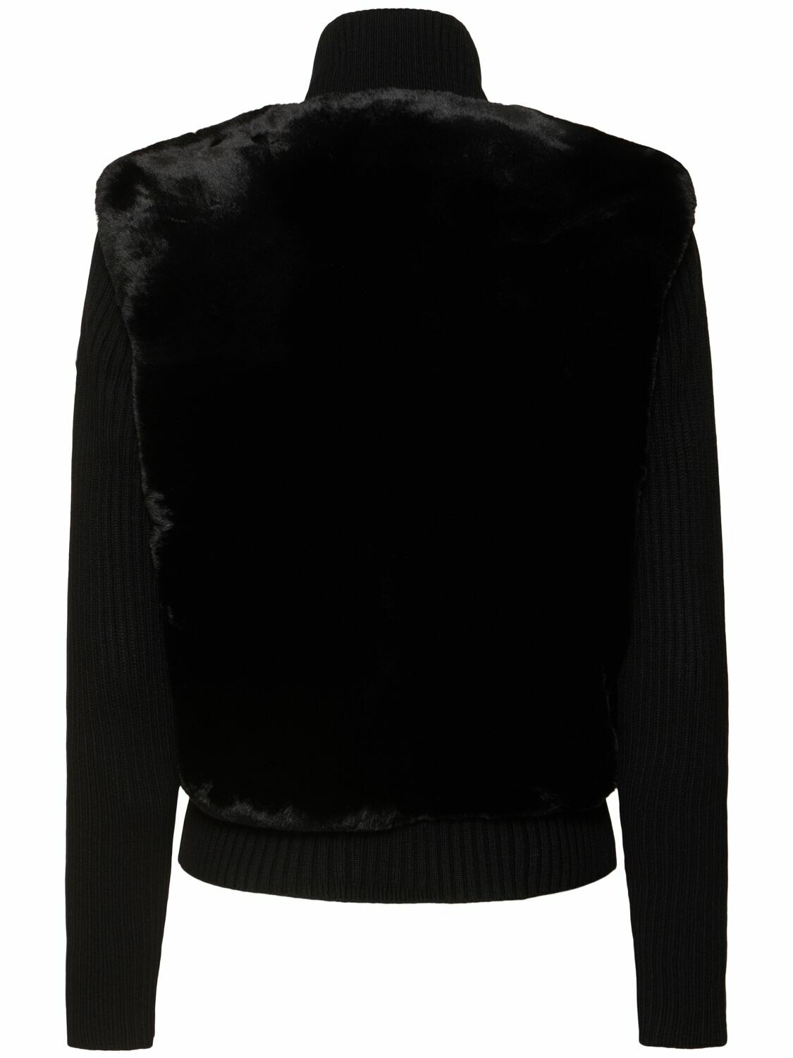 MOOSE KNUCKLES Dula Bunny Faux Fur Sweater Jacket Moose Knuckles