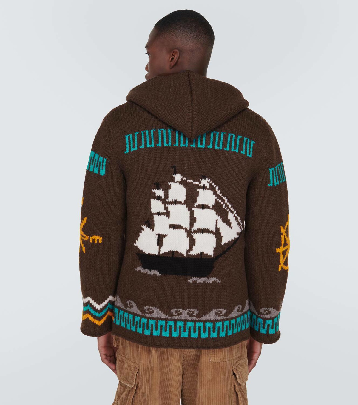 Alanui The Nautical jacquard virgin wool hoodie Alanui