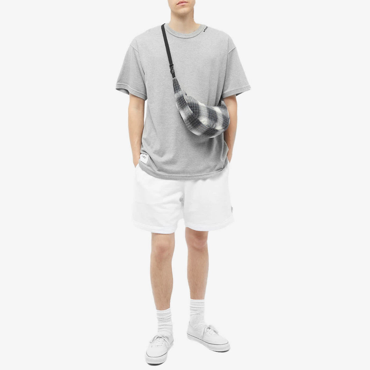 WTAPS Men's 9 WTVUA Collar Logo T-Shirt in Ash Grey WTAPS