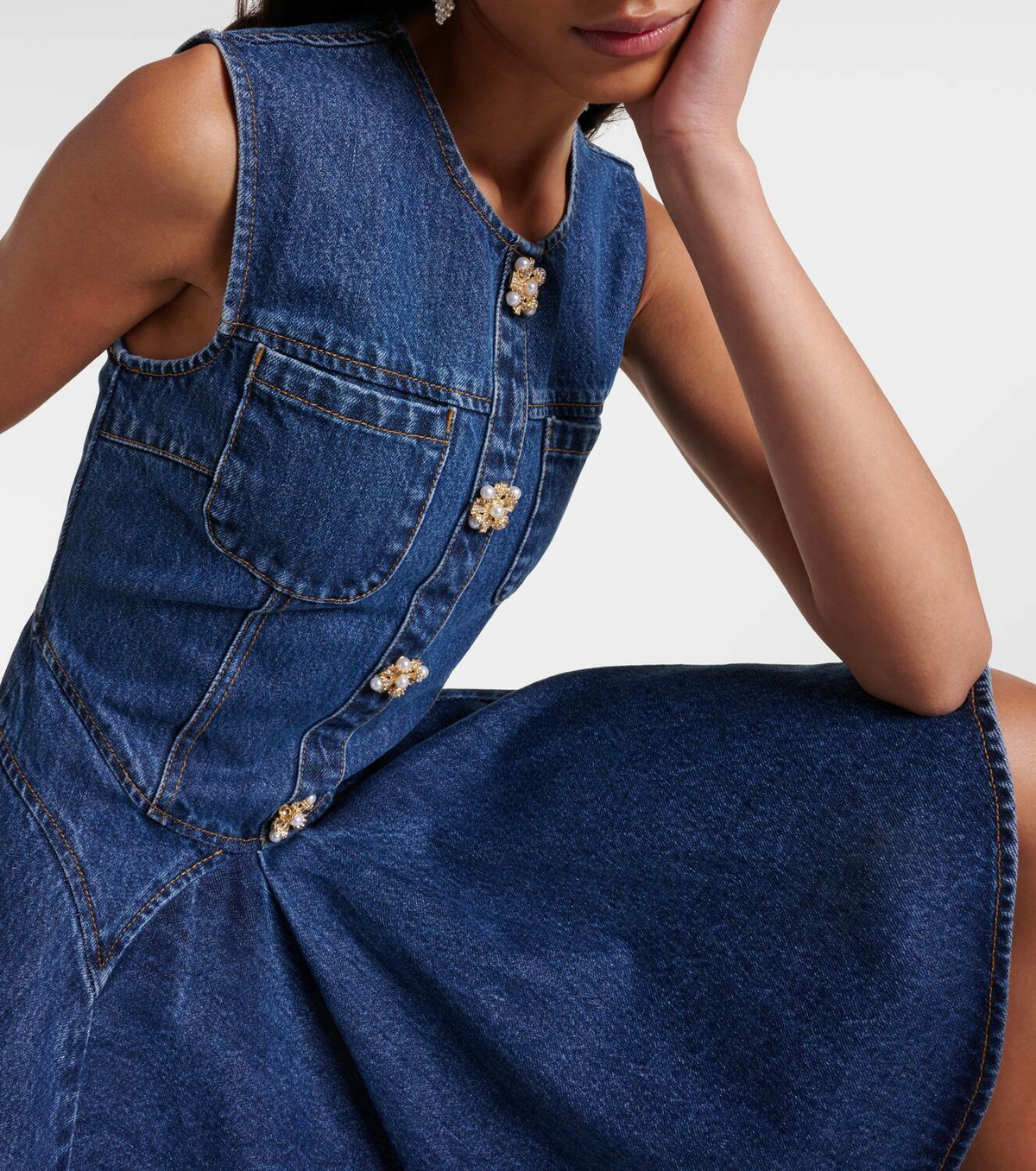 Self-Portrait Denim minidress Self-Portrait