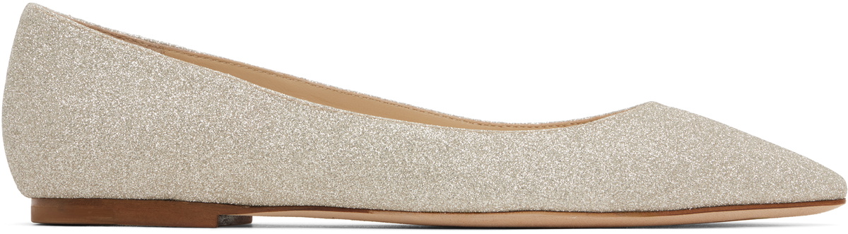 Jimmy Choo Silver Romy Ballerina Flats Jimmy Choo