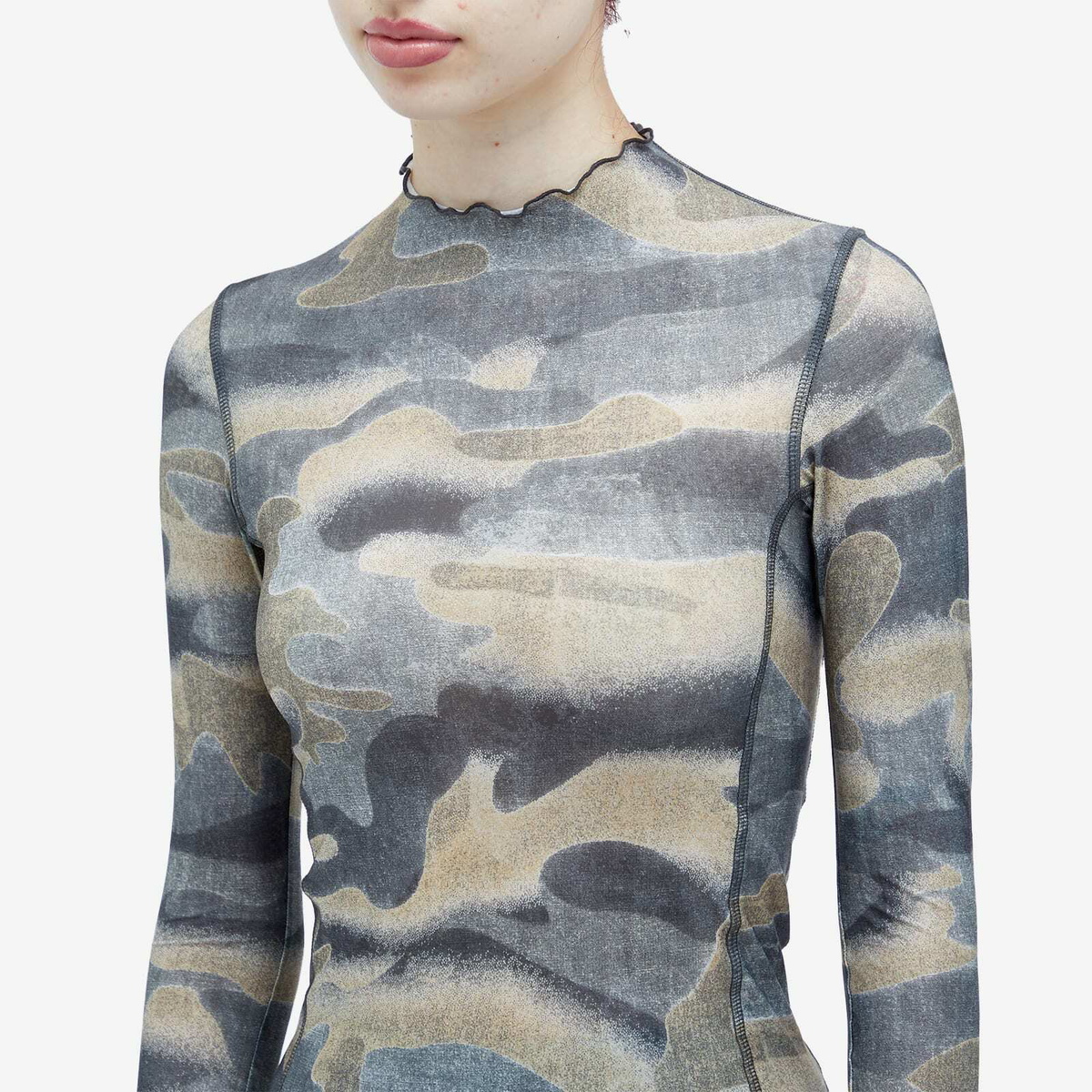KNWLS Women's Halcyon Top in Camo Print in Dark Camo KNWLS
