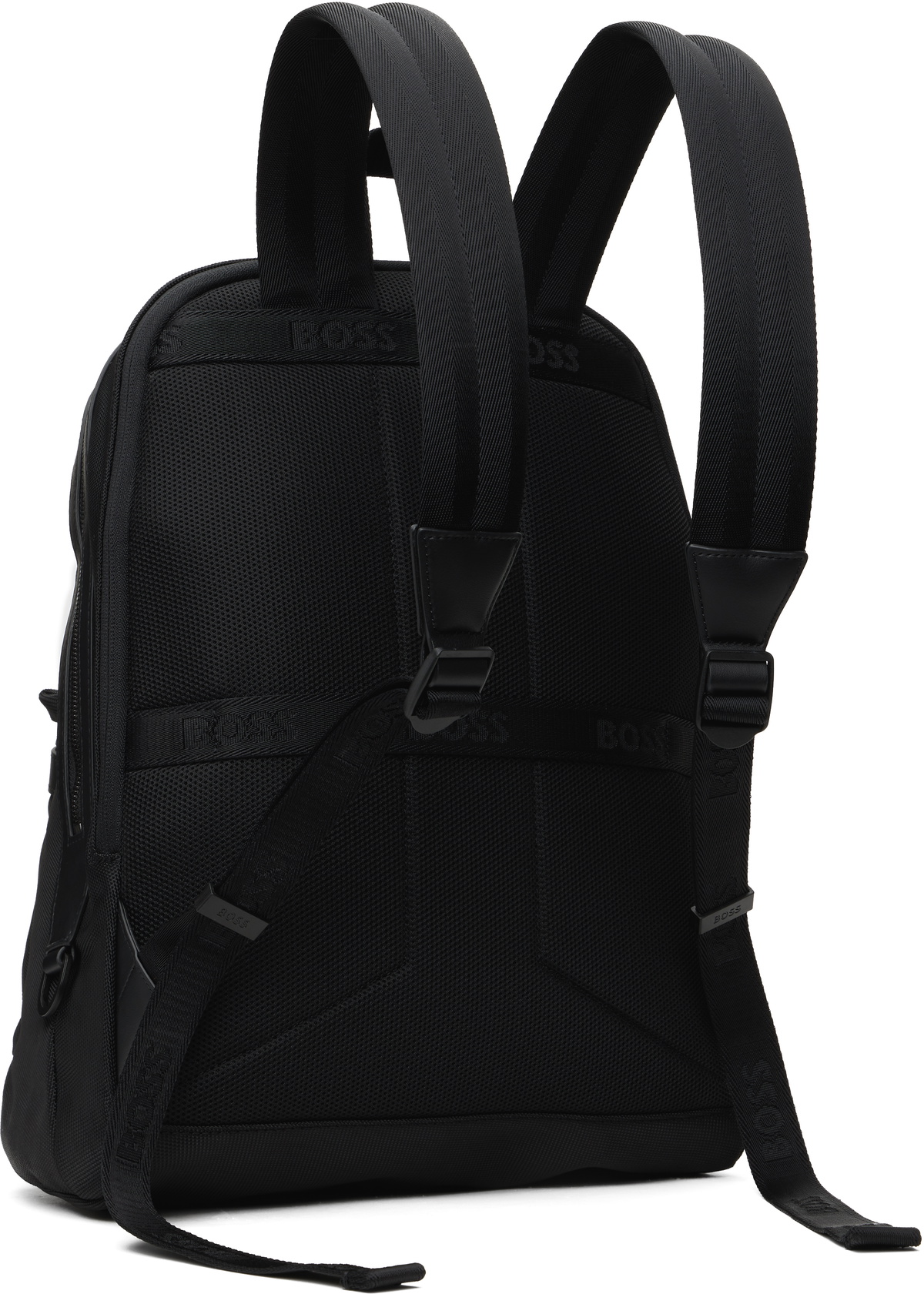 BOSS Black Embossed-Logo Backpack BOSS