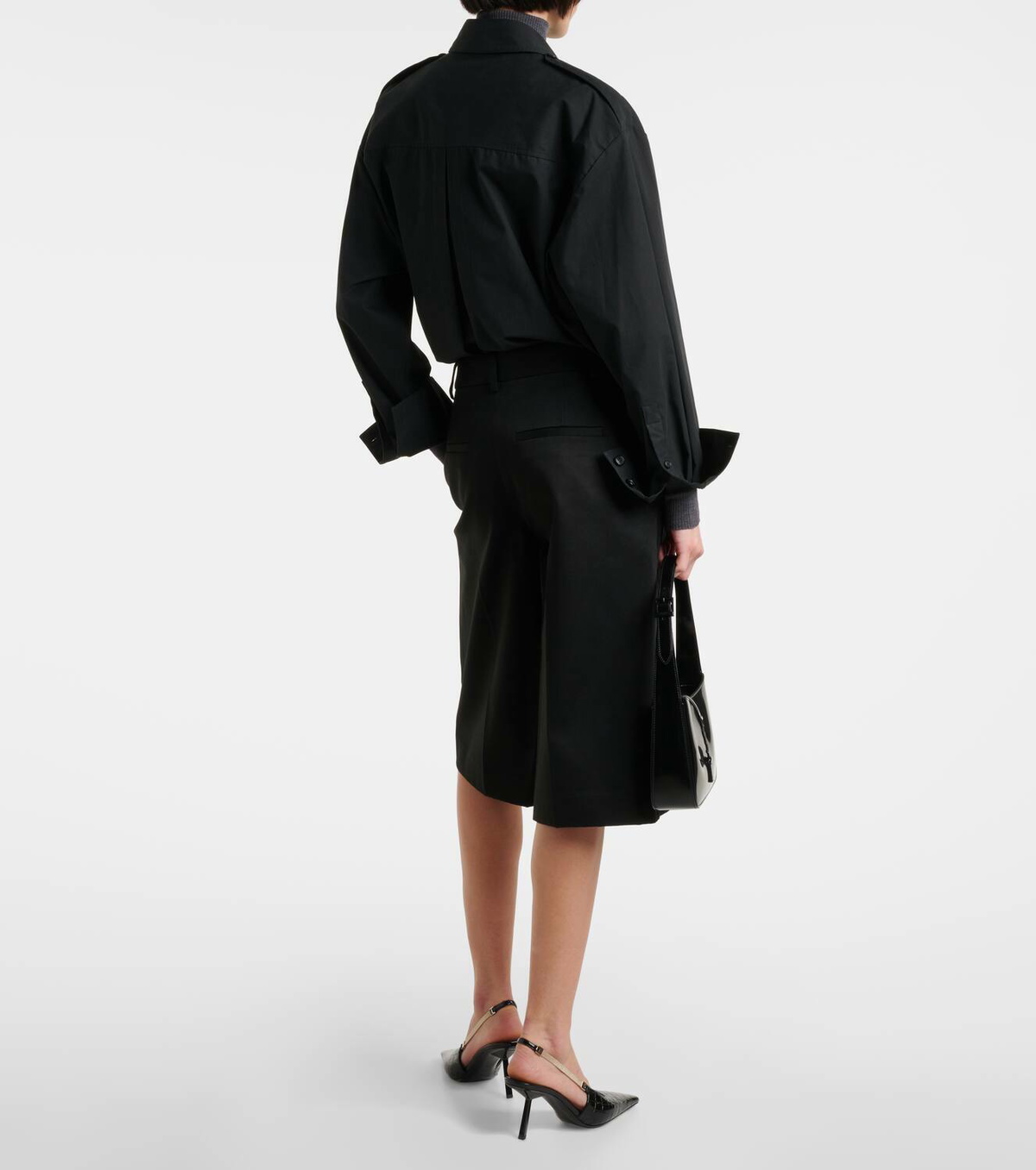 Nili Lotan Erza cotton Bermuda shorts Nili Lotan