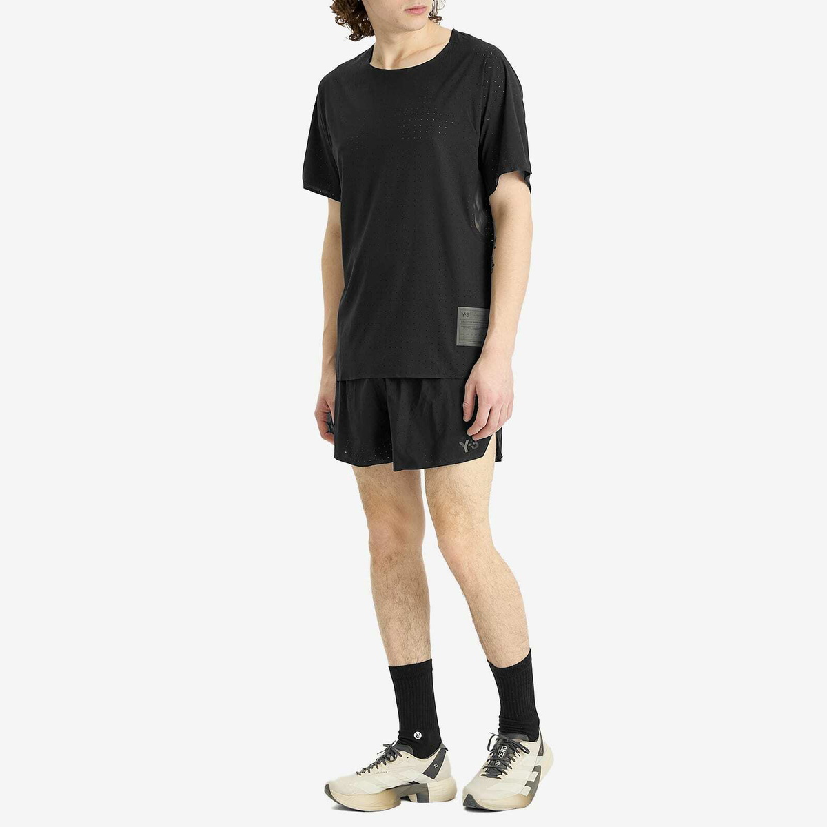 Y-3 Men's Run T-Shirt in Black Y-3