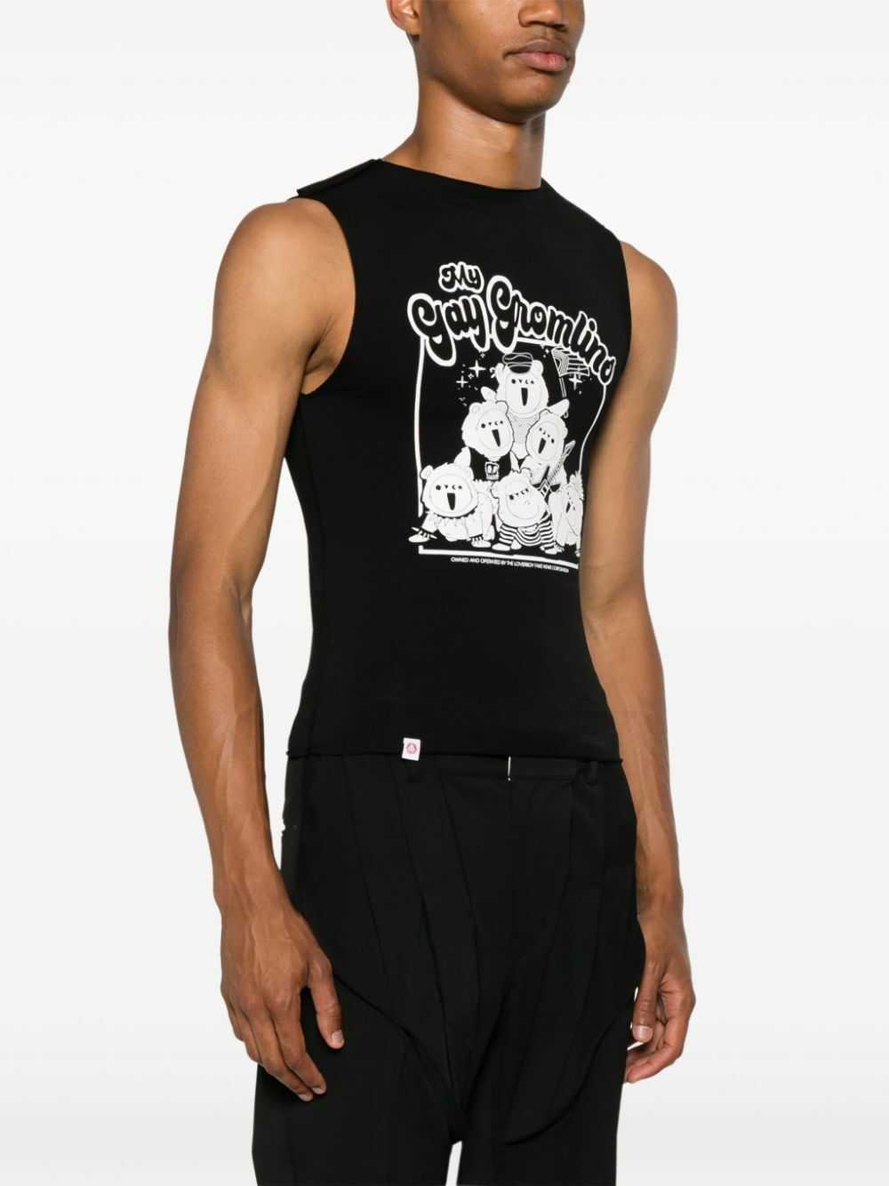Charles Jeffrey Loverboy Black Graphic Print Tank Top Charles Jeffrey ...