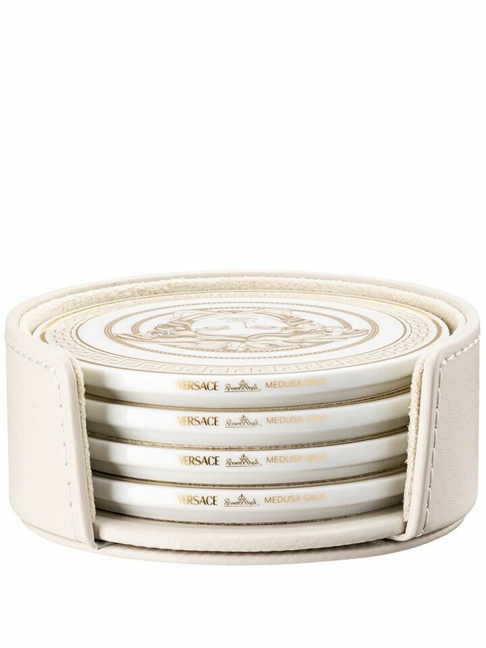Versace White Medusa Gala Porcelain Coaster Set Versace