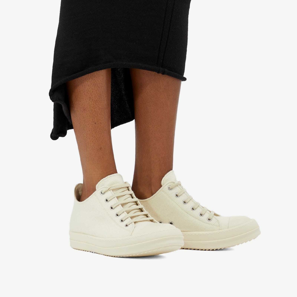 Rick Owens Women's Low Sneakers in Milk Rick Owens