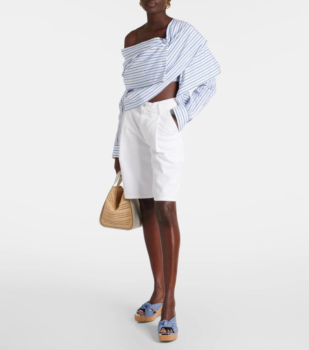 Jimmy Choo Avenue croc-effect leather wedges Jimmy Choo