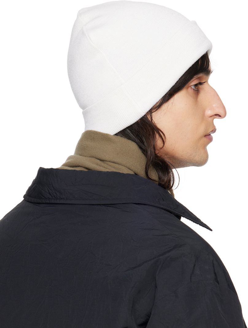 Acne Studios Off-White Embroidered Beanie Acne Studios