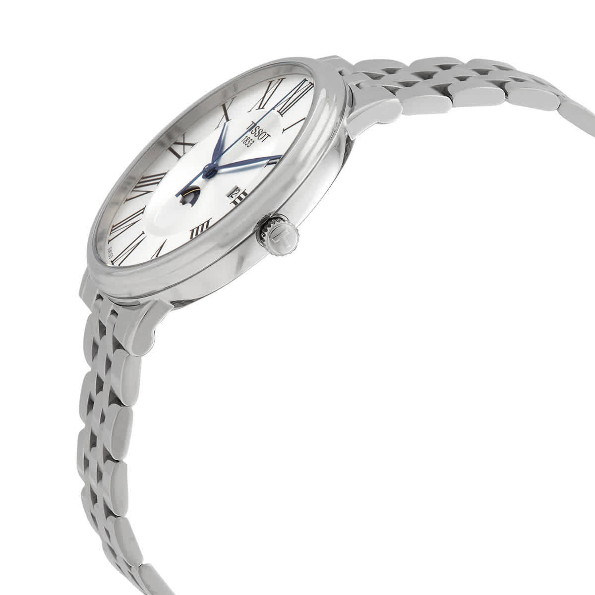 Tissot Carson Moon Phase Quartz Silver Dial Mens Watch T1224231103300 ...