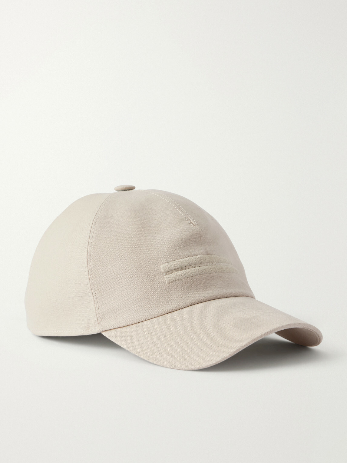 Zegna - Oasi Logo-Detailed Linen Baseball Cap - Neutrals Zegna