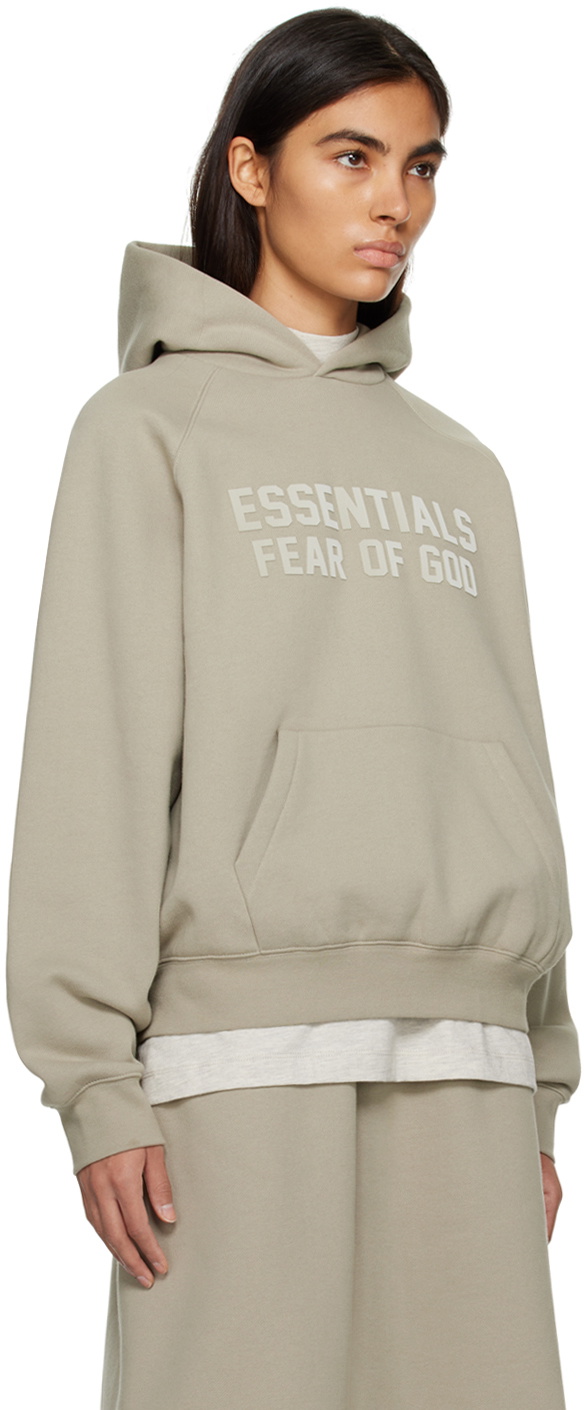 Fear of God ESSENTIALS Gray Raglan Hoodie Fear Of God Essentials