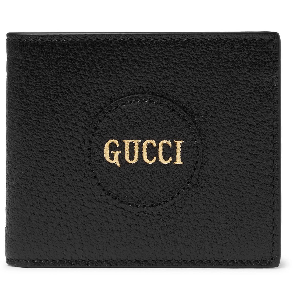 GUCCI - Logo-Print Full-Grain Leather Billfold Wallet - Black Gucci