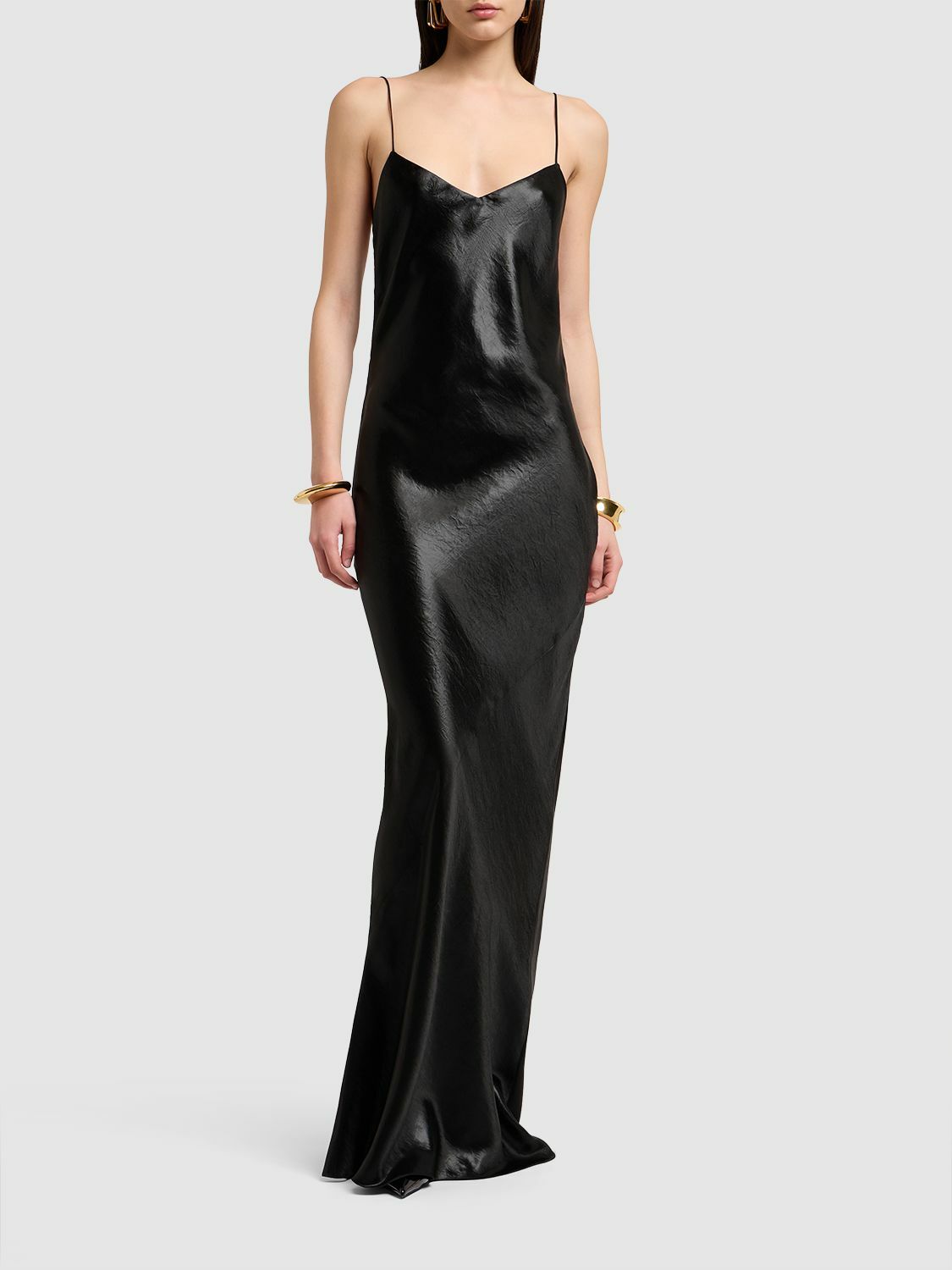 SAINT LAURENT - Acetate Long Dress Saint Laurent