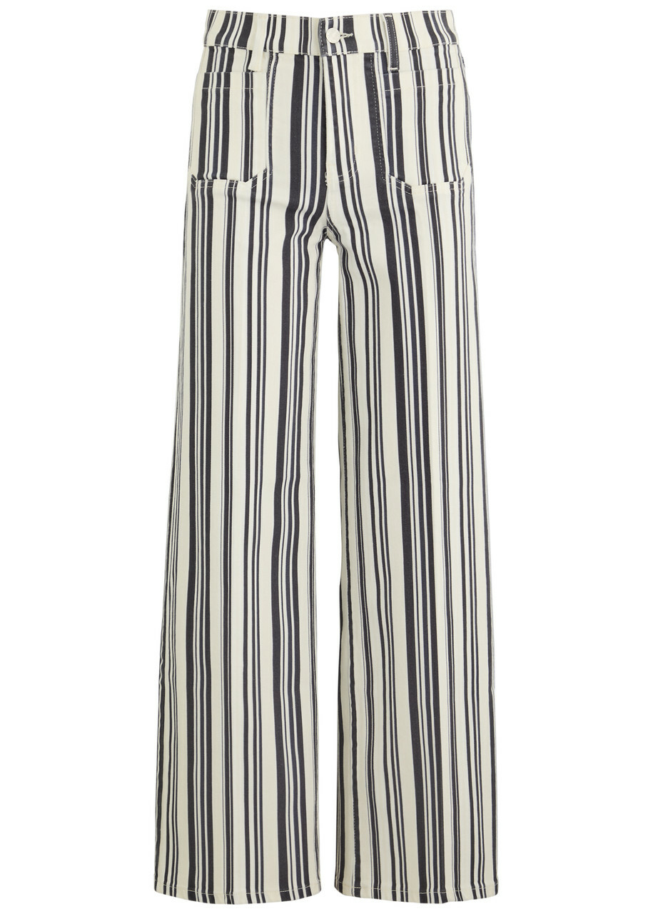 Frame Le Slim Palazzo Striped Straight-leg Jeans Stripe Frame Denim