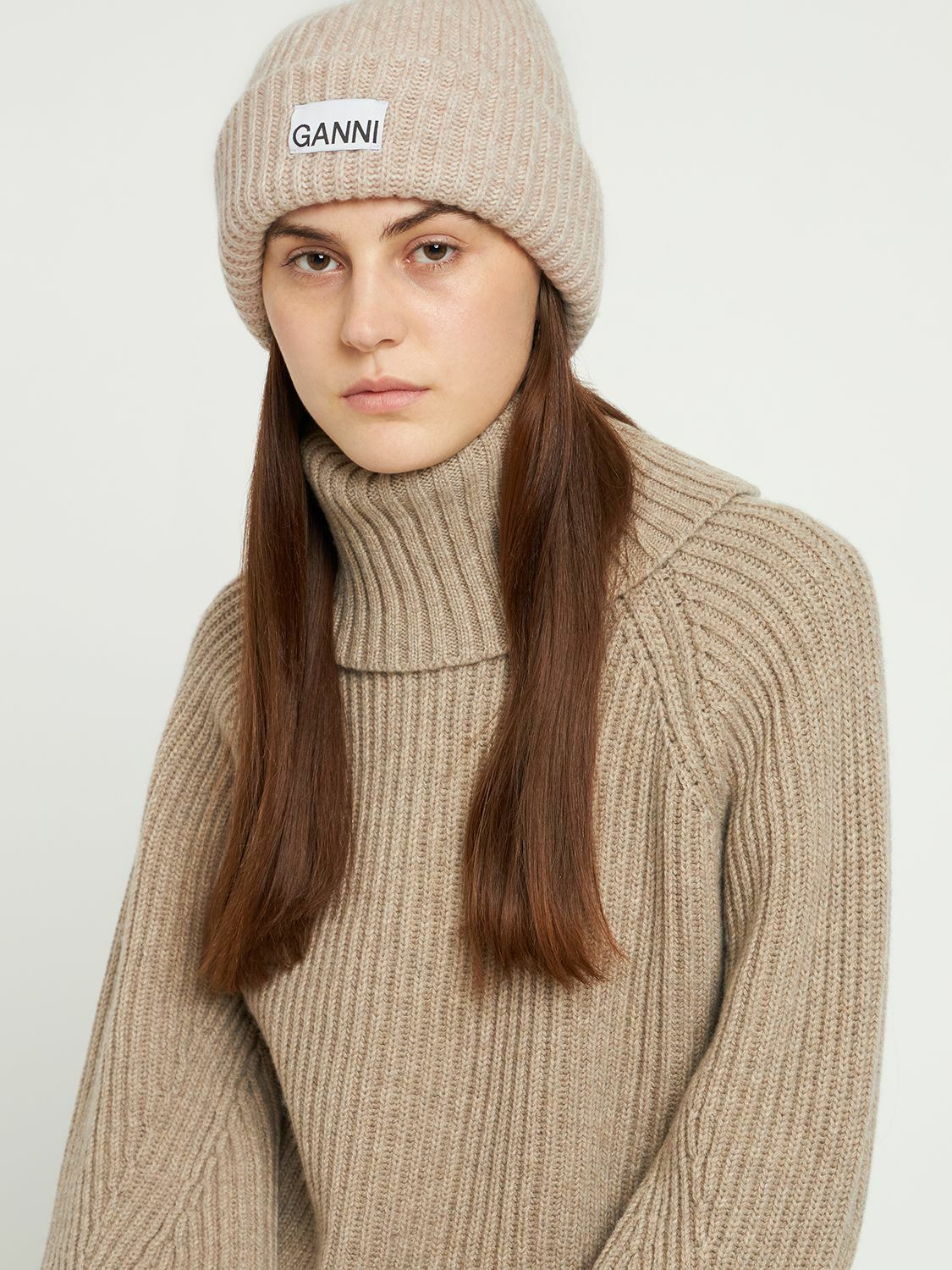 GANNI - Structured Ribbed Beanie GANNI