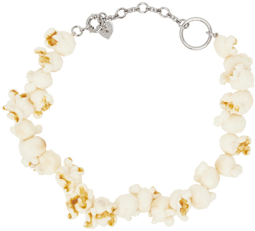 Acne Studios Off-White Popcorn Shape Necklace Acne Studios