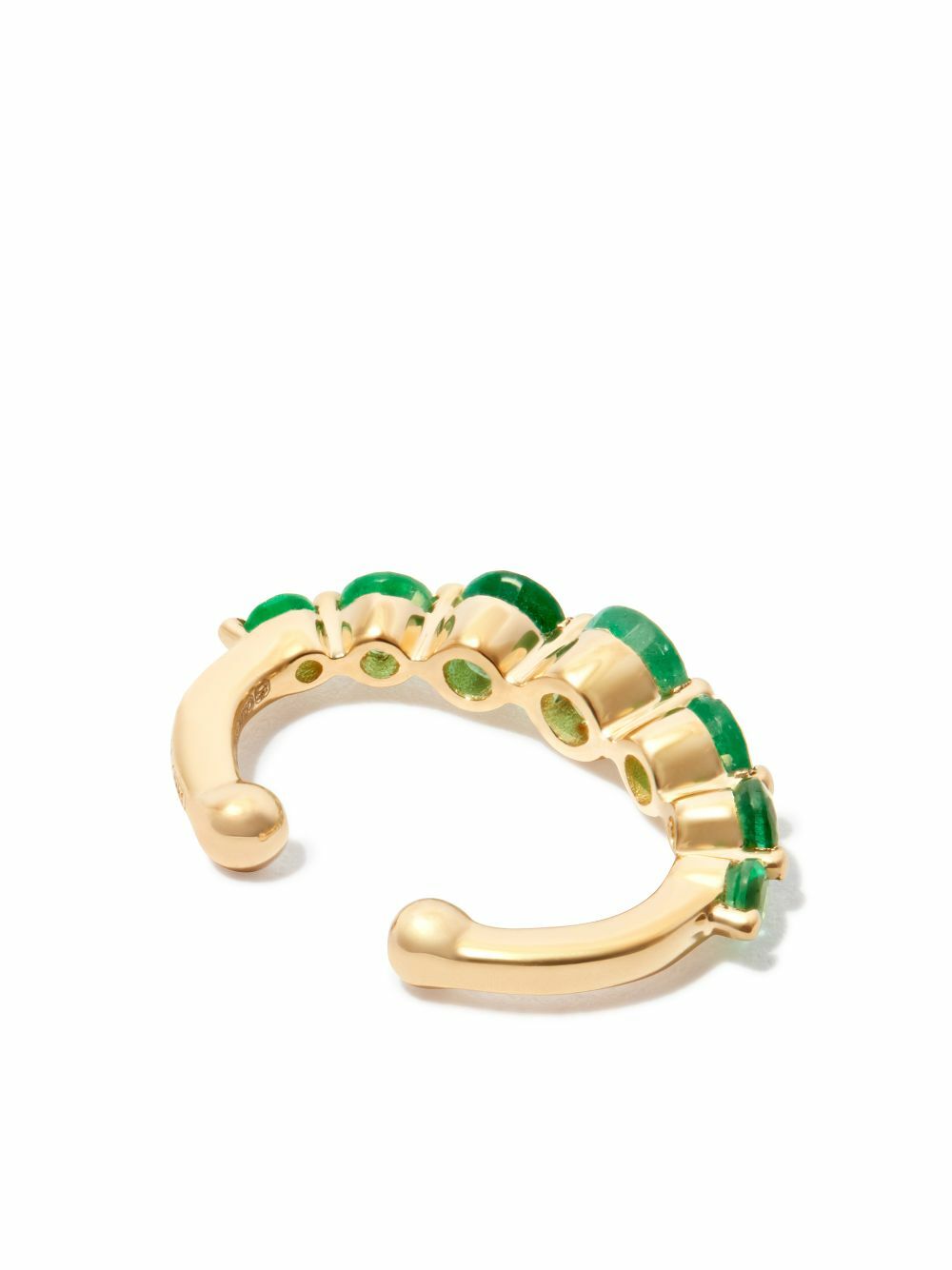 SHAY 18K Yellow Gold Emerald Round Ear Cuff SHAY
