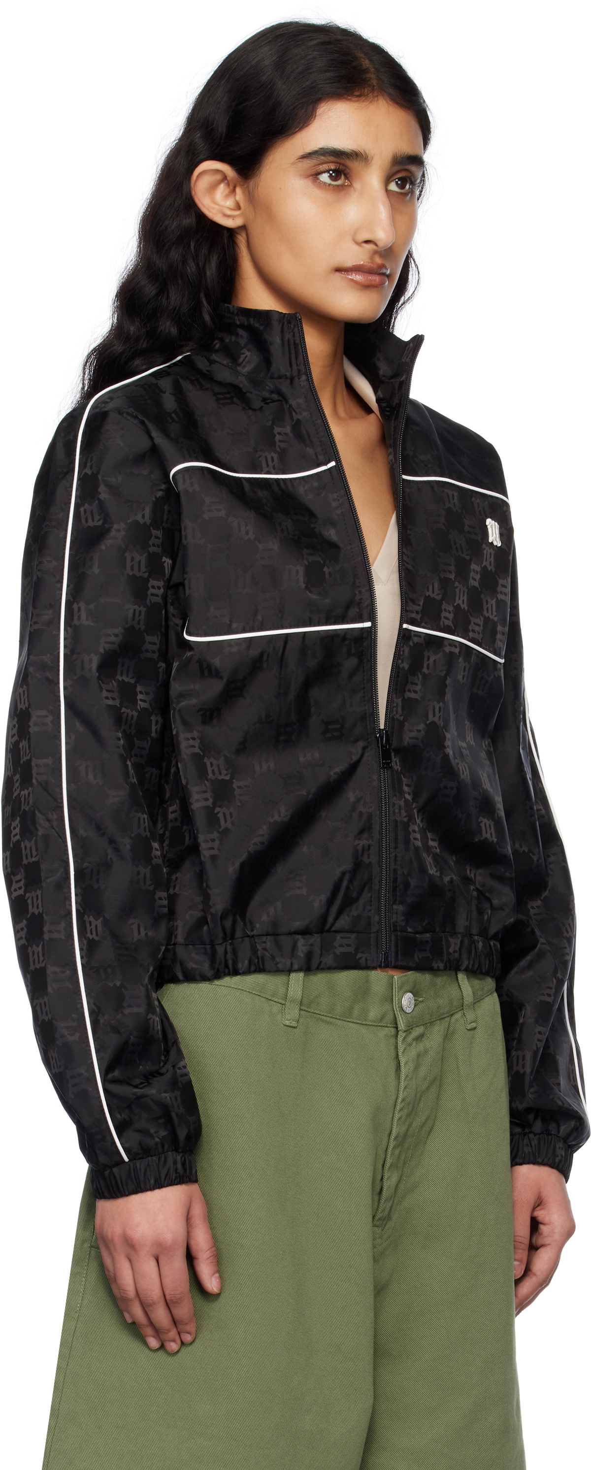 MISBHV Black Monogram Nylon Windbreaker Jacket MISBHV