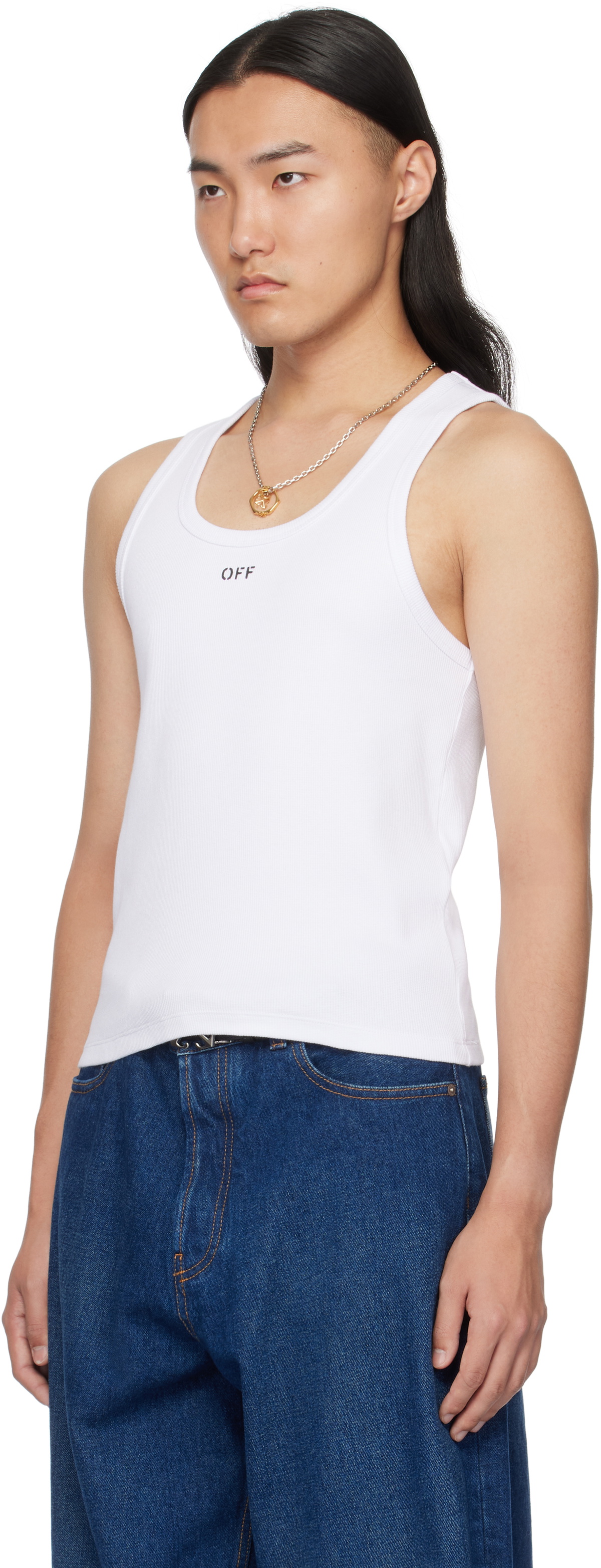 Off-White White 'Off' Stamp Rib Tank Top Off-White