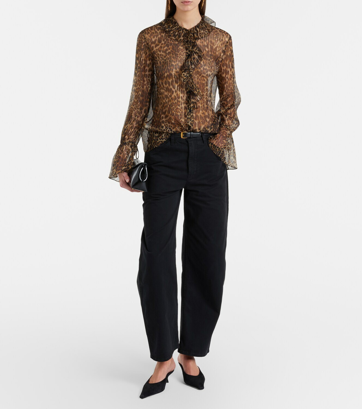 Nili Lotan Cecily leopard-print silk-blend blouse Nili Lotan