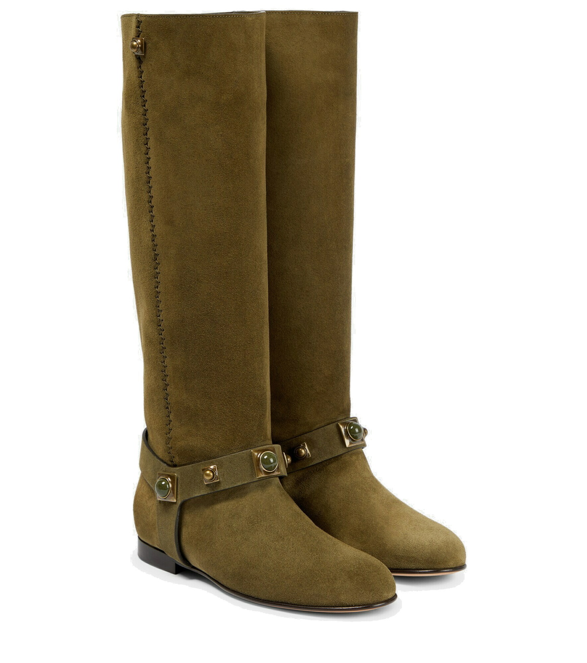 Etro - Crown Me suede knee-high boots Etro