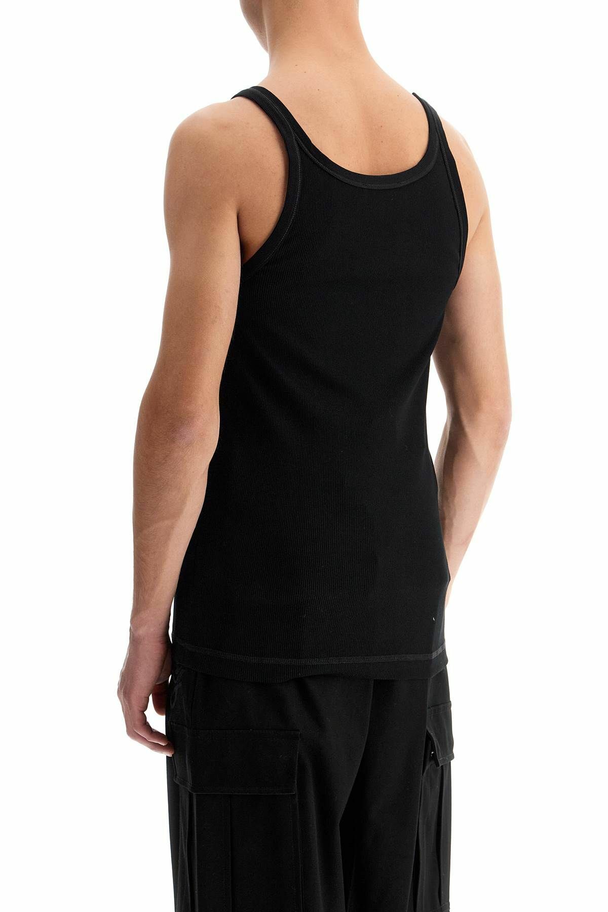 DOLCE & GABBANA 'tank top with dg embroidery Black Dolce & Gabbana