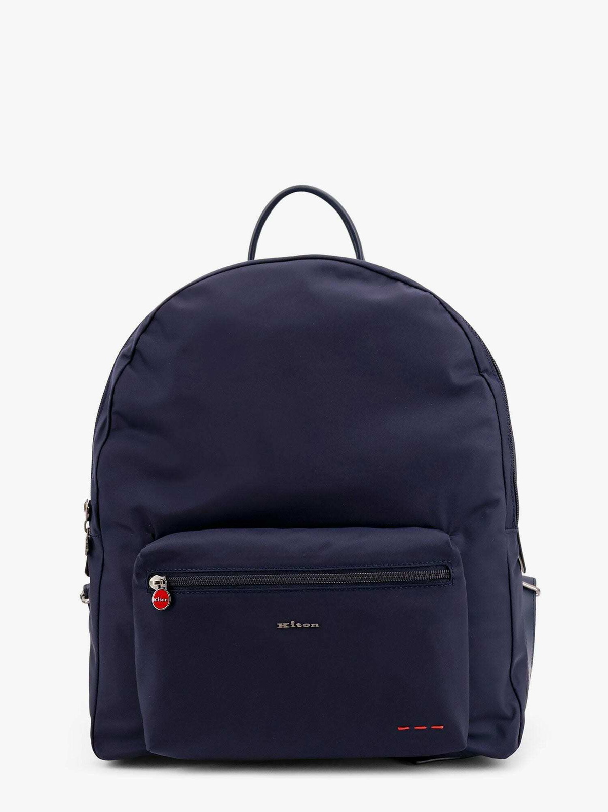Kiton Nylon Backpack With Metal Logo On The Bottom Kiton