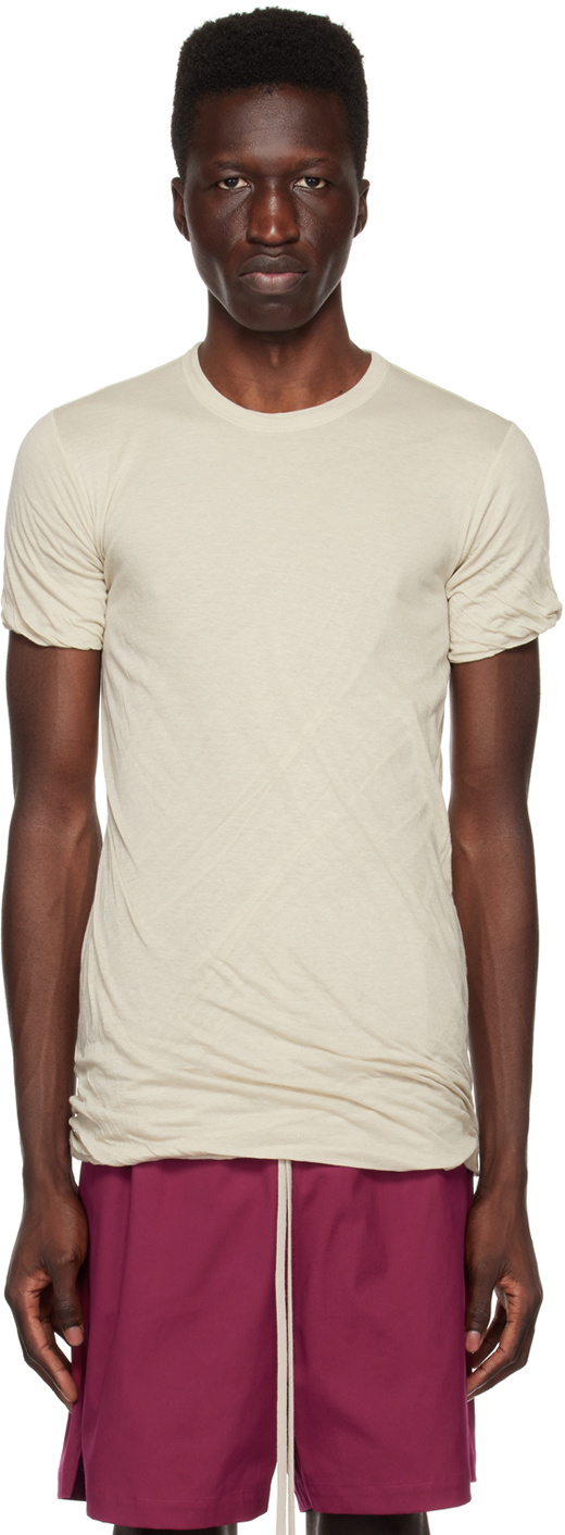 Rick Owens Beige Double T-Shirt Rick Owens