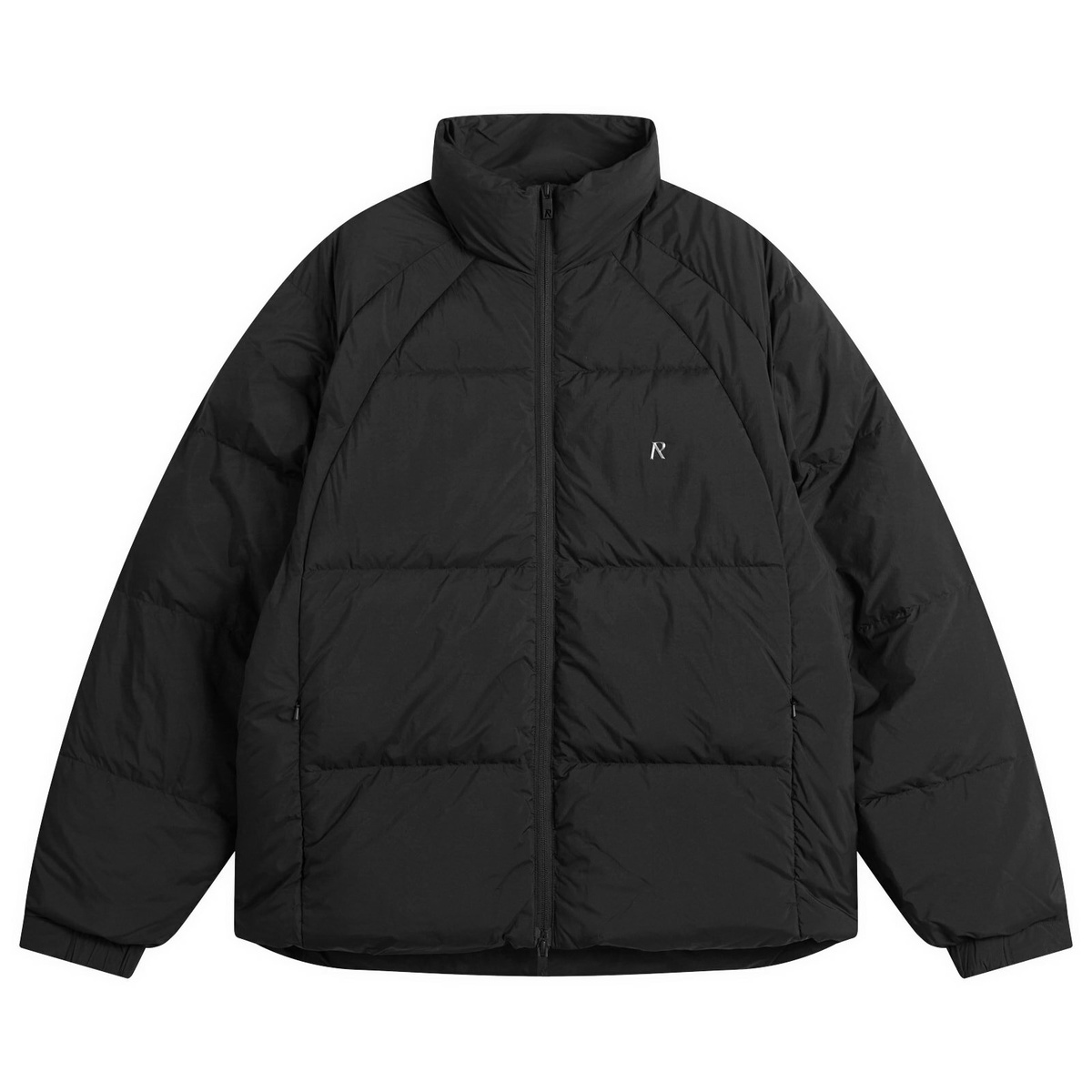 Represent Men's Funnel Neck Puffer Jacket in Black Represent