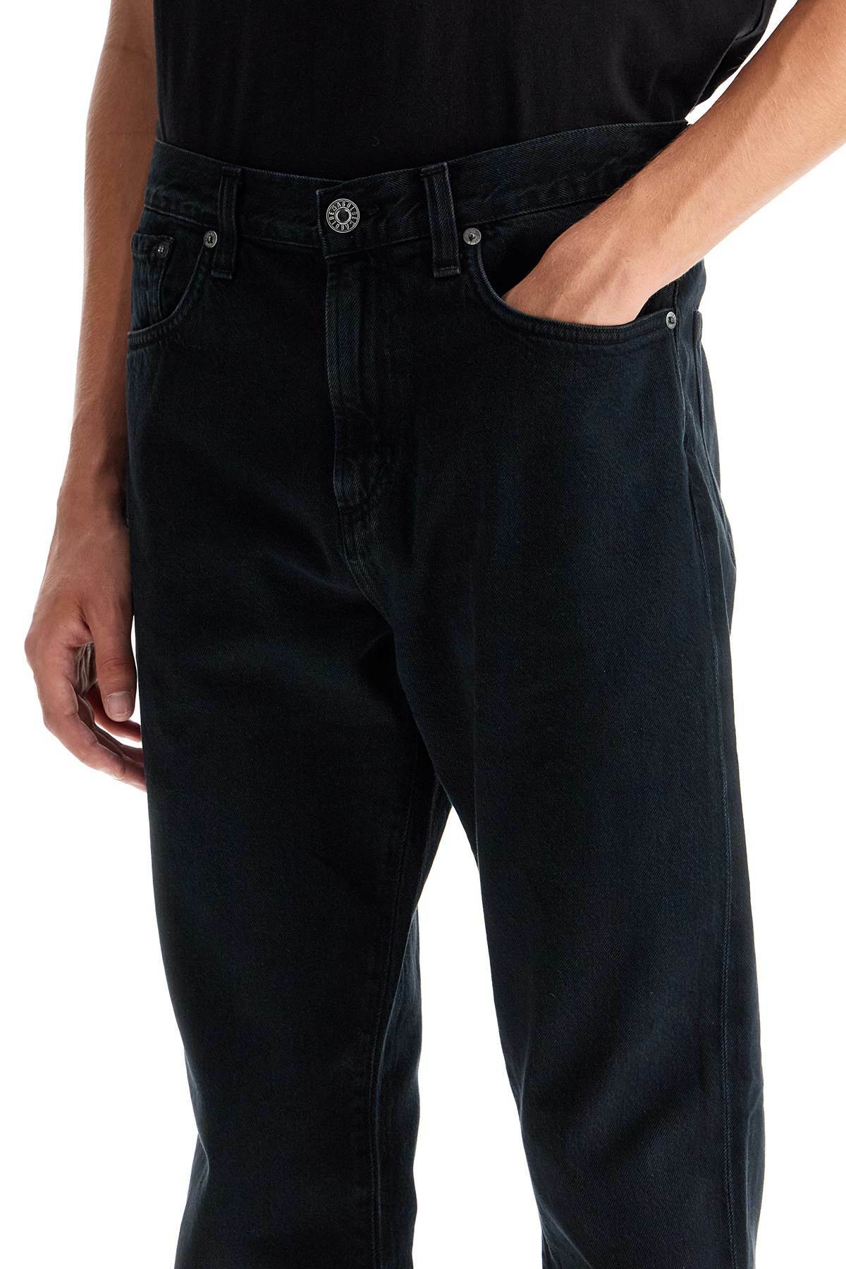 AGOLDE crushed wash curtis jeans in Black AGOLDE