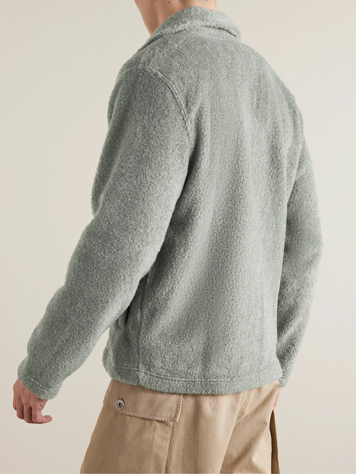 NN07 - Nil Logo-Appliquéd Fleece Jacket - Green NN07