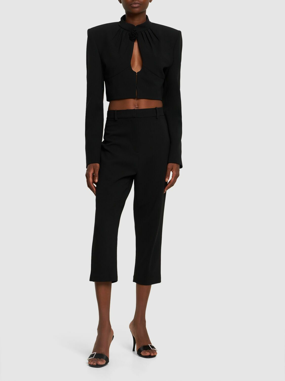 MAGDA BUTRYM - Wool Crepe High Rise Capri Pants Magda Butrym