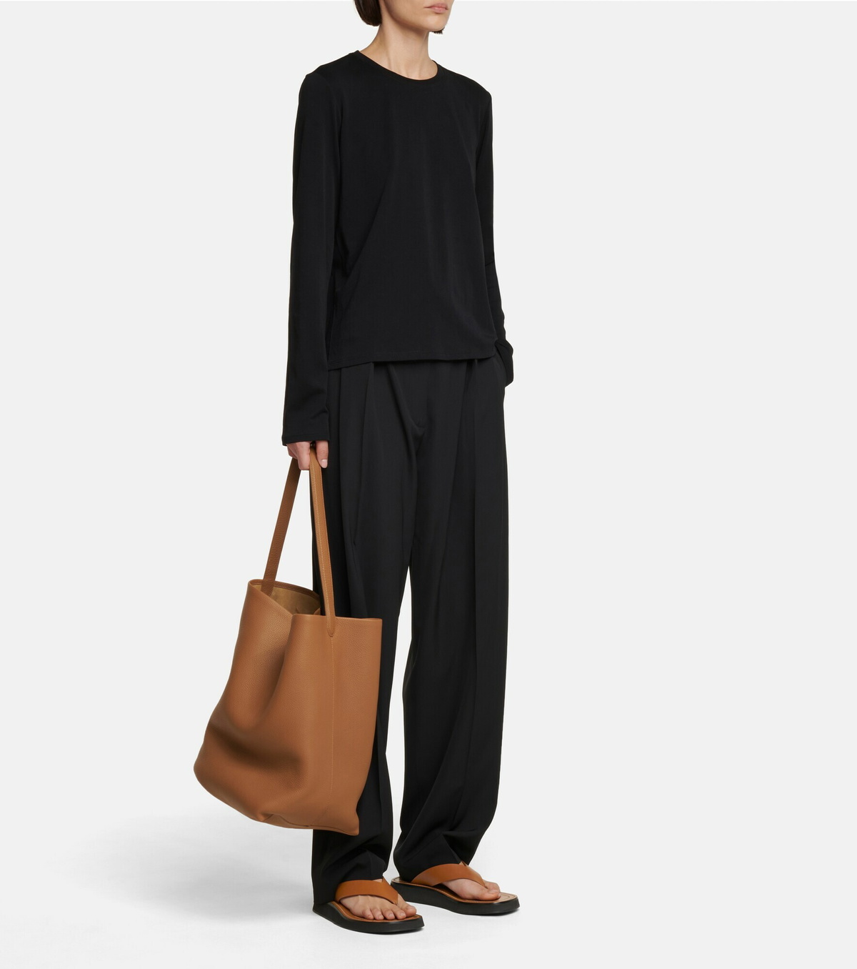 The Row - Ginza leather platform slides The Row