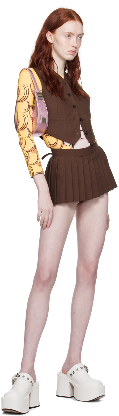 Pushbutton SSENSE Exclusive Brown Vest Pushbutton