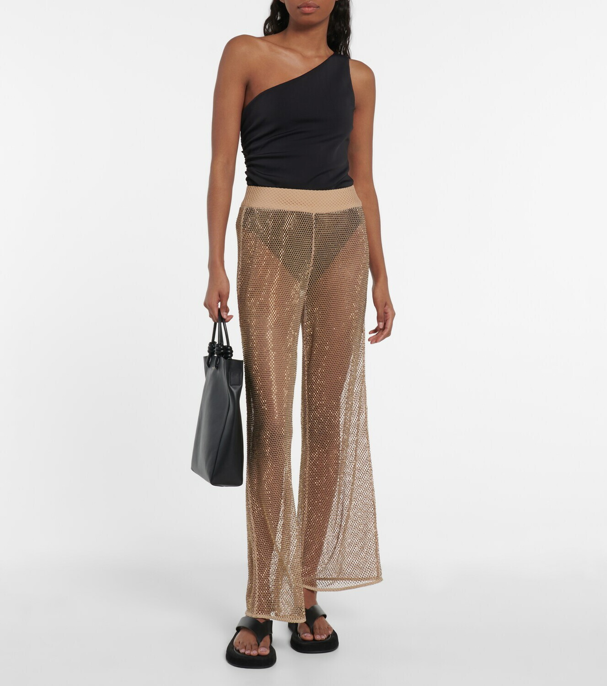 Simkhai - Sullivan crystal-embellished mesh pants Simkhai