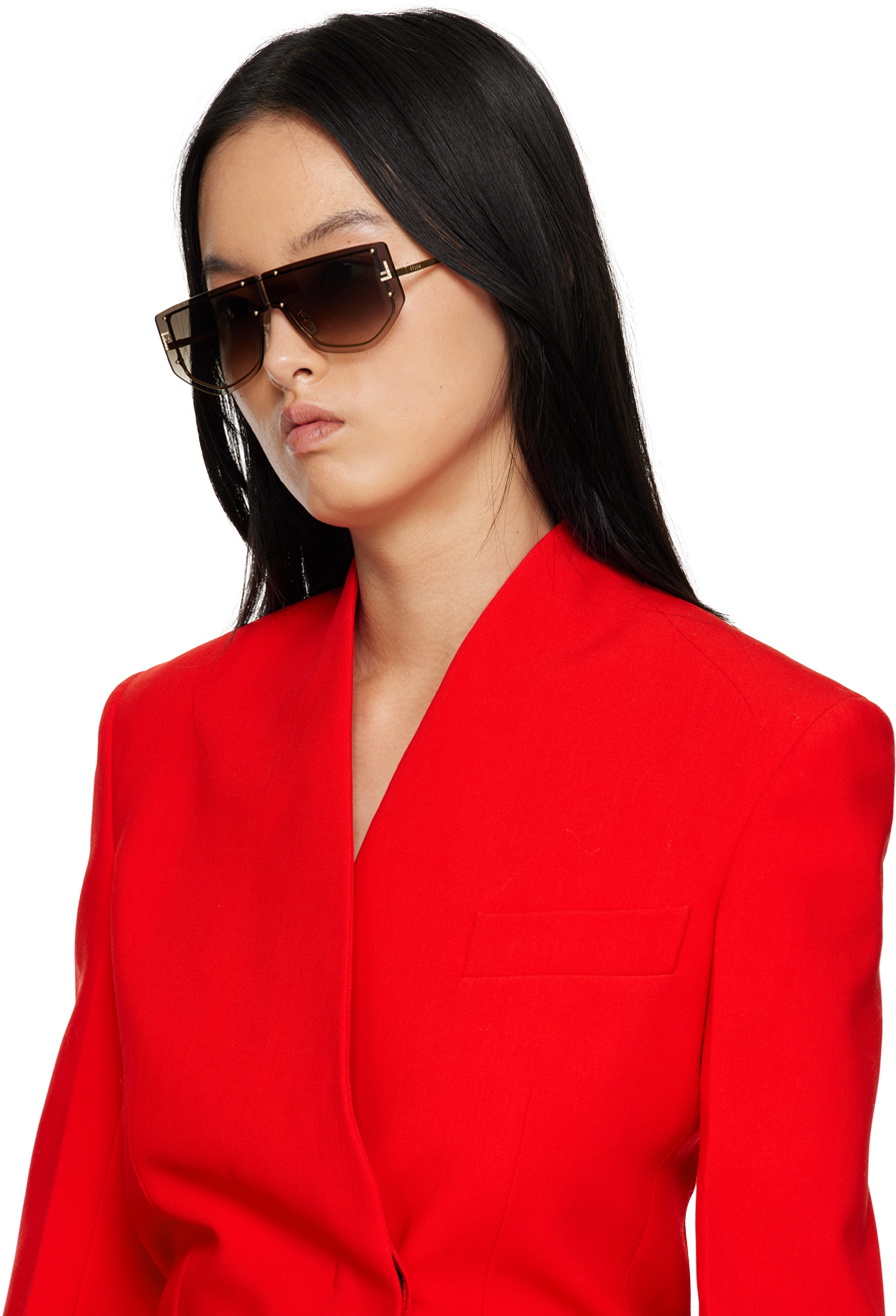 Fendi Gold 'Fendi First' Sunglasses Fendi