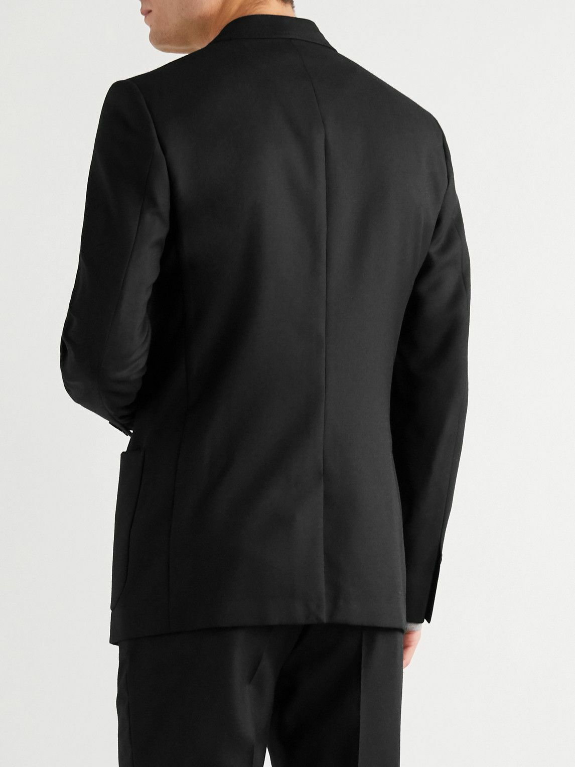 Mr P. - Black Unstructured Worsted Wool Blazer - Black Mr P.