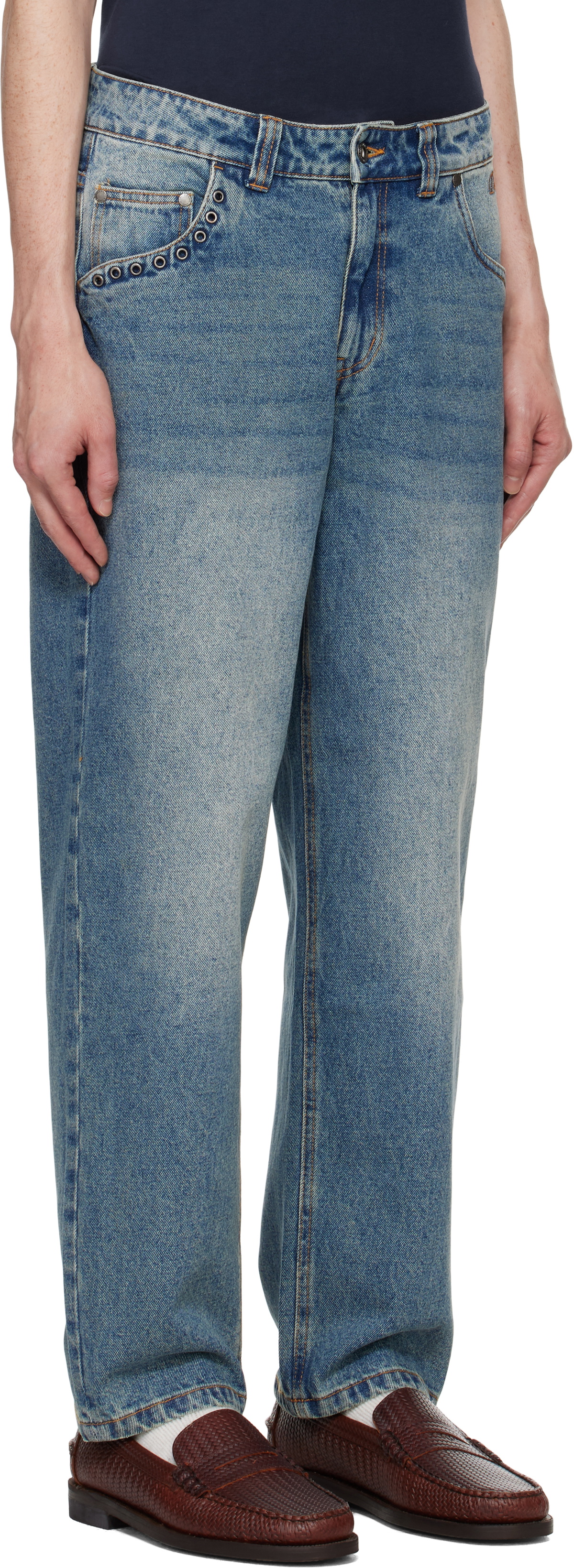 Dime Blue Classic Relaxed Jeans Dime