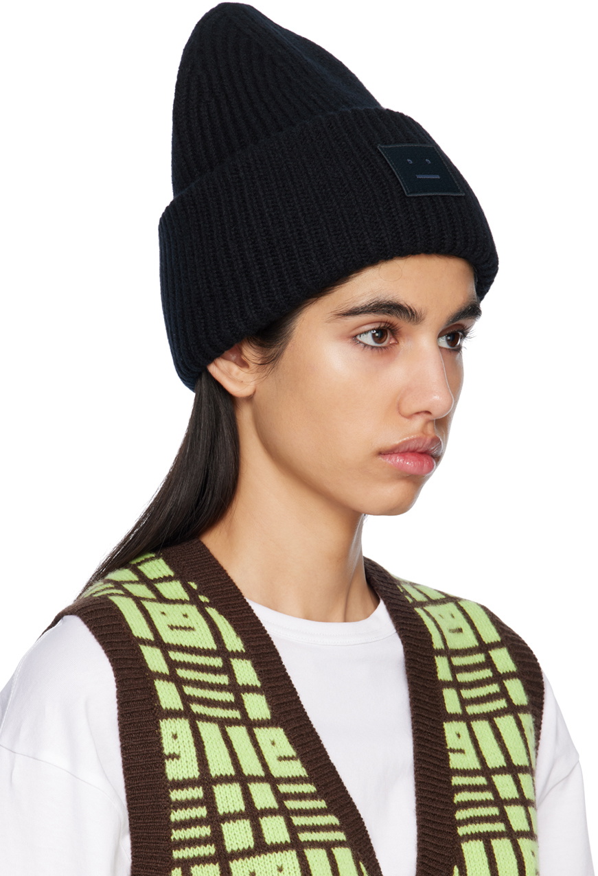 Acne Studios Black Patch Beanie Acne Studios
