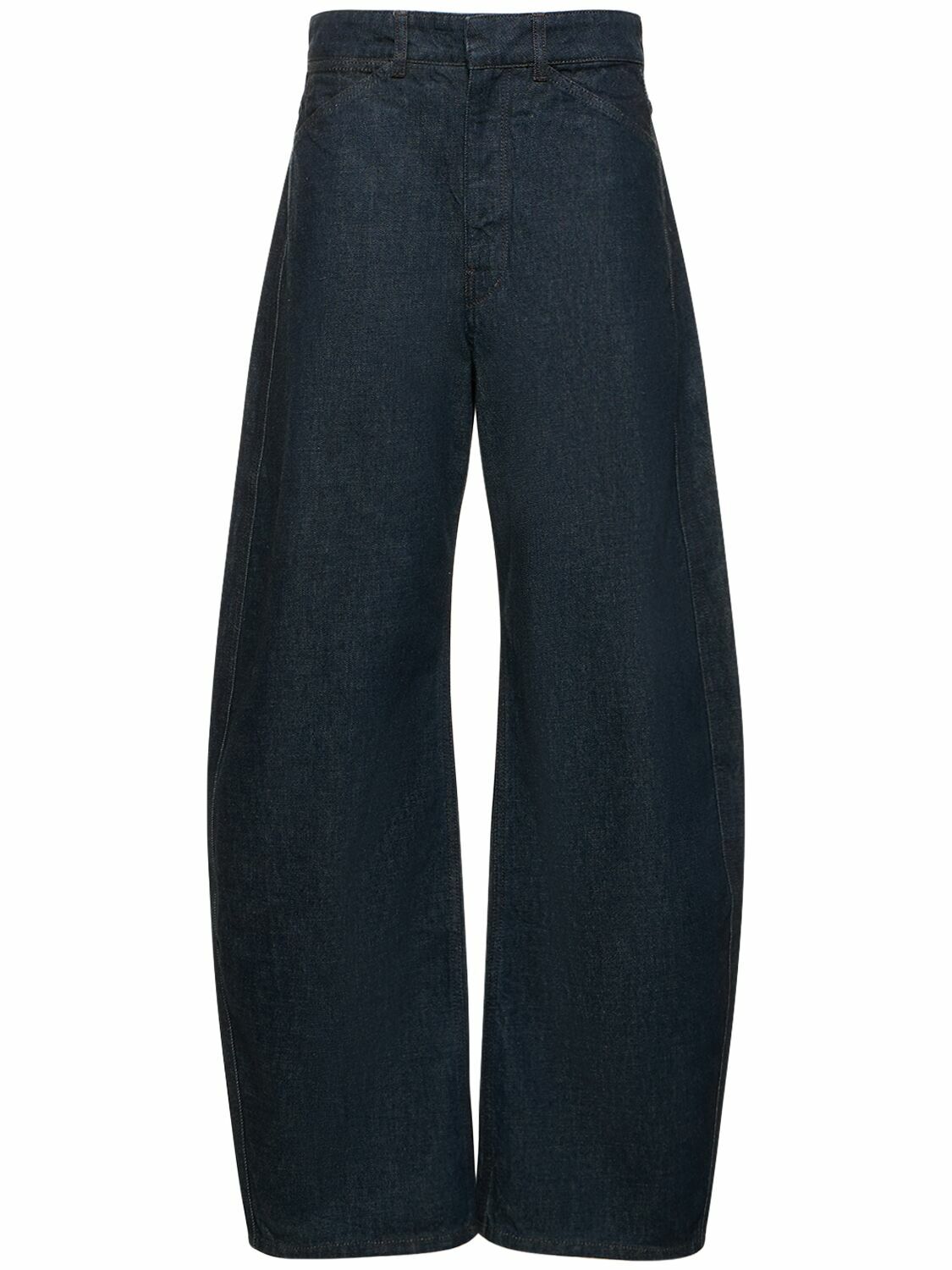LEMAIRE - High Waist Curved Cotton Jeans Lemaire