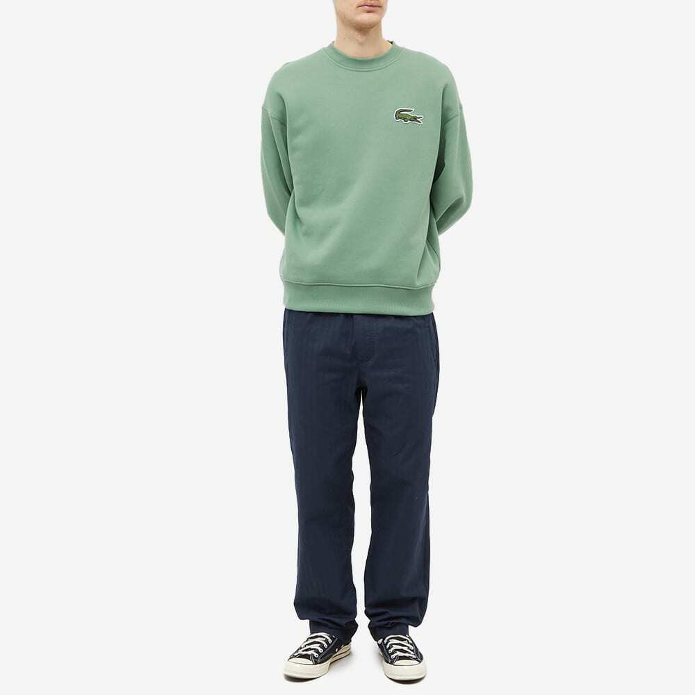 Lacoste Men's Robert Georges Crew Sweat in Ash Green Lacoste