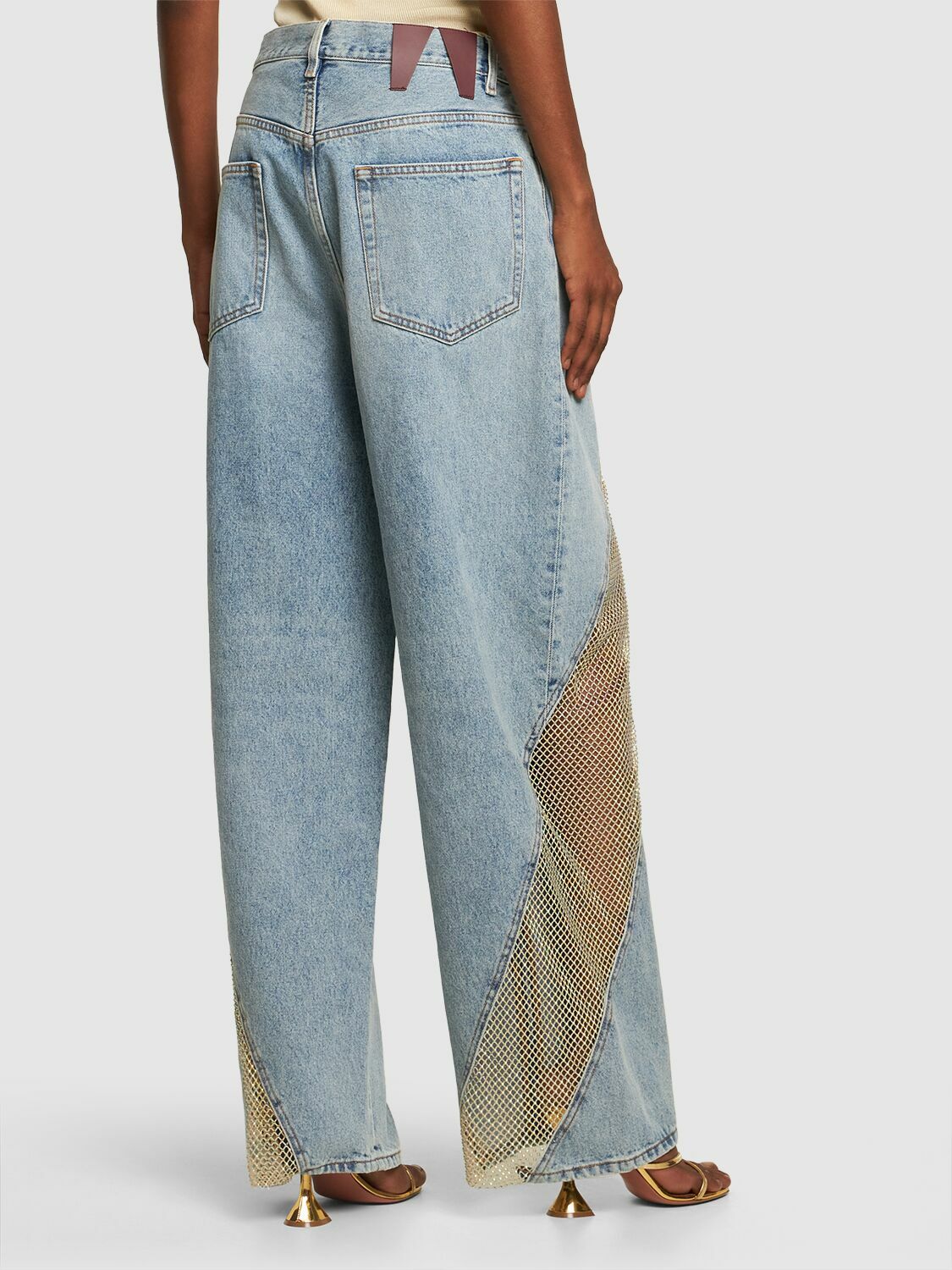 DARKPARK Lady Ray Embellished Wide Denim Jeans DARKPARK