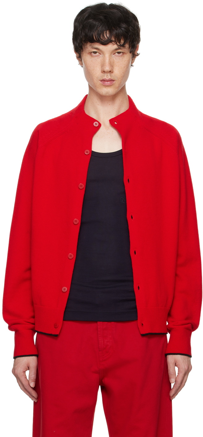 JACQUEMUS Red La Casa 'Le cardigan Pitatto' Cardigan Jacquemus