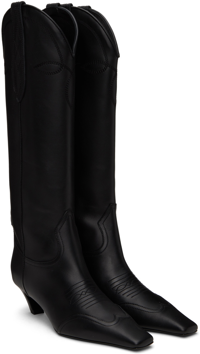 KHAITE Black 'The Dallas' Boots Khaite