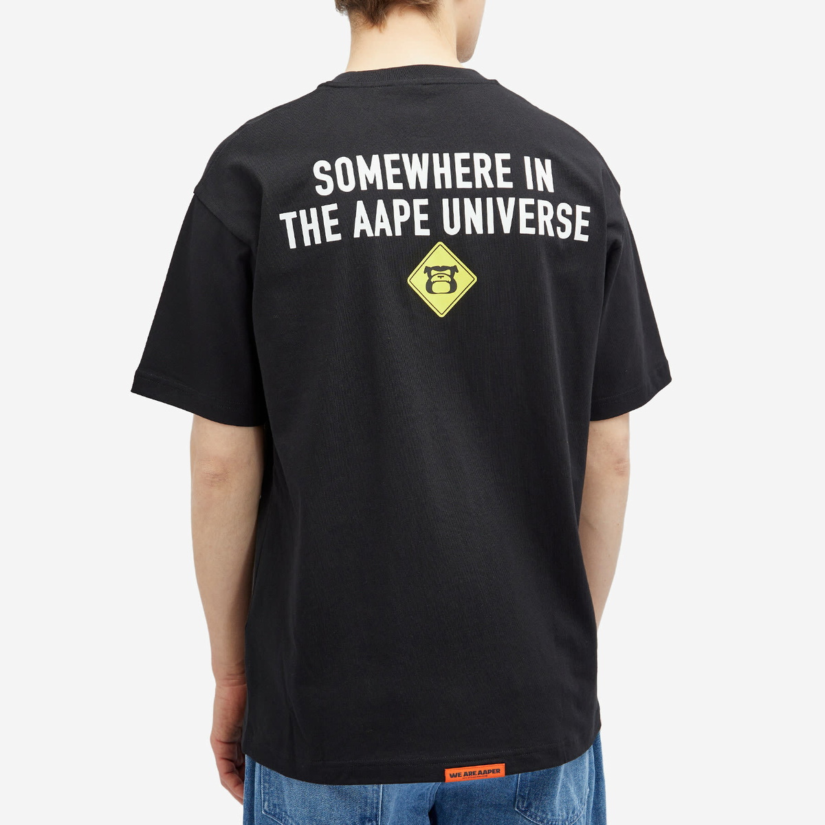Men's AAPE AAPER Universe T-Shirt in Black AAPE by A Bathing Ape