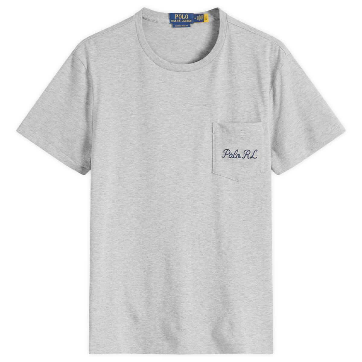 Polo Ralph Lauren Men's Explorer Bear Pocket T-Shirt in Andover Heather Explorer Bea Polo Ralph ...