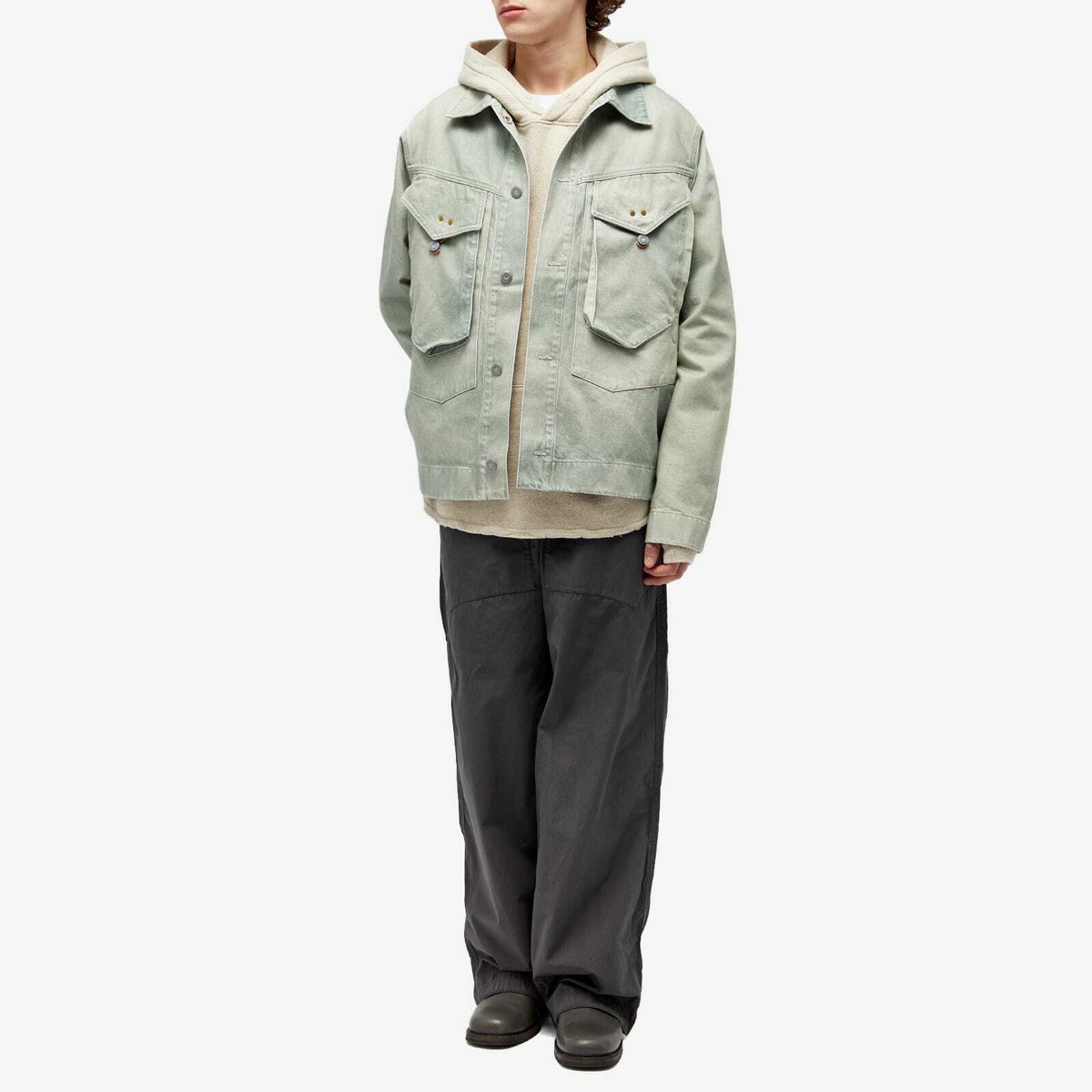 Objects IV Life Men's Traditional Denim Jacket in Green Patina Objects ...
