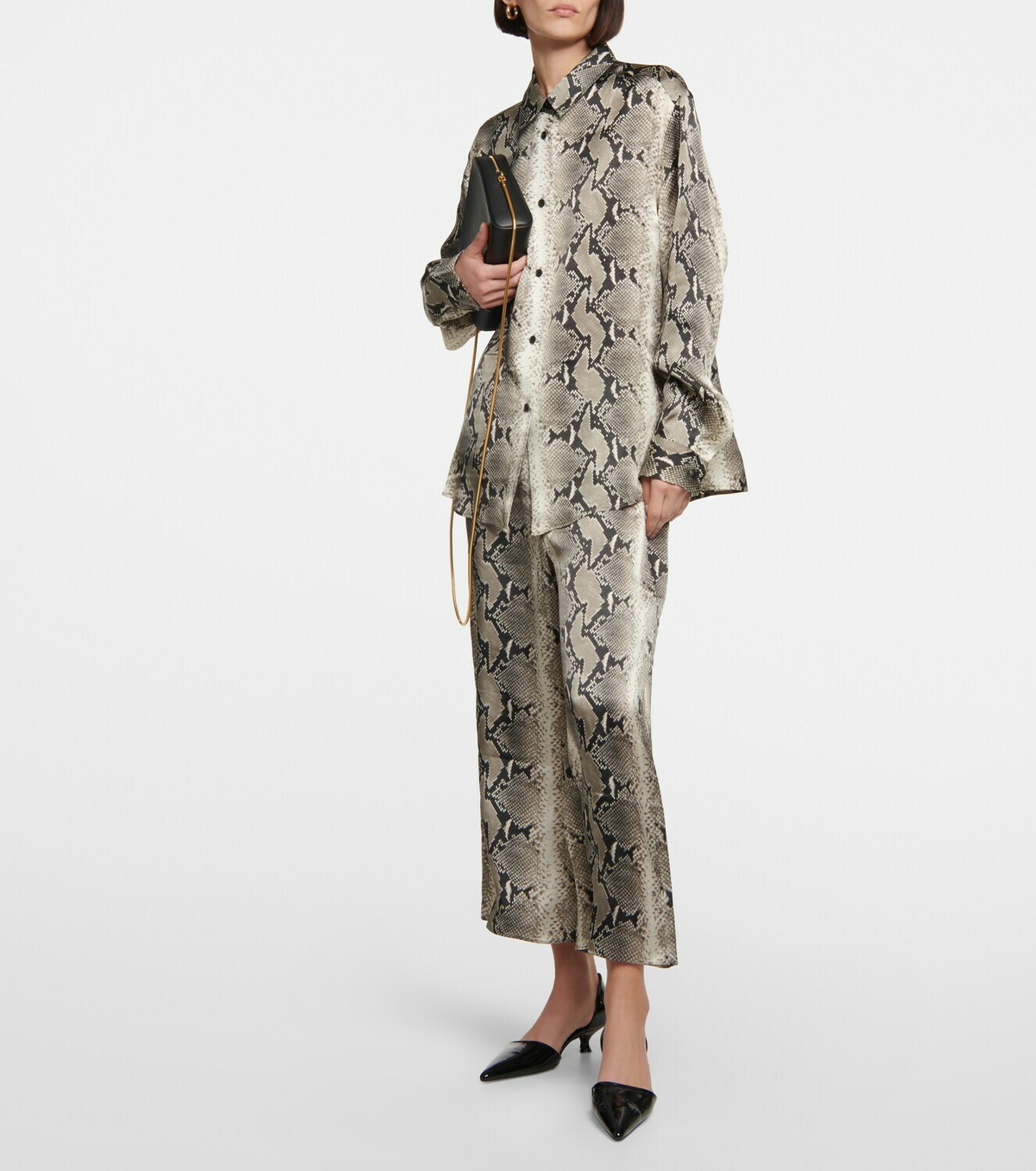 Khaite - Argo python-print blouse Khaite